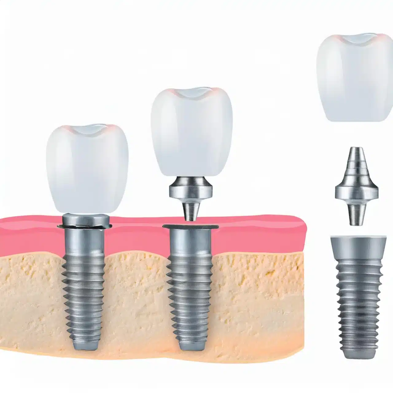 Partes de un implante dental: 3 componentes principales